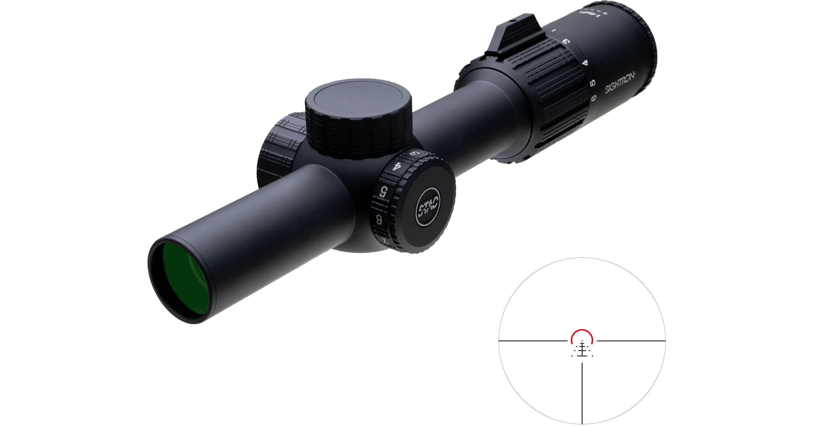Sightron 1-6x24 S-TAC Riflescope (AR1 Illuminated Reticle) 26022