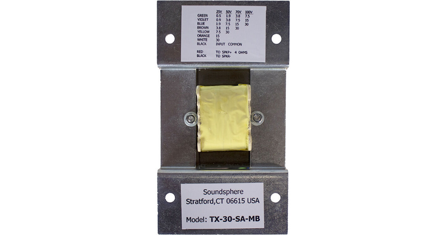 Soundsphere 30W Transformer with Included Mounting SS-TX30-SA-MB