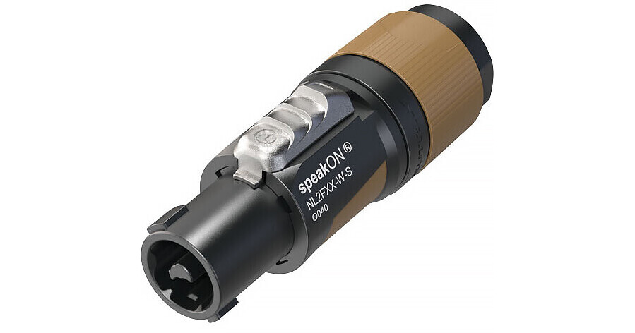 Neutrik NL2FXX-W-S Two-Pole speakON Connector (Brown) NL2FXX-W-S