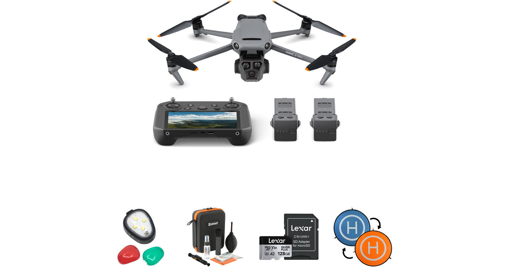DJI Mavic 3 Pro Drone with DJI RC Pro & Essential Accessory Kit