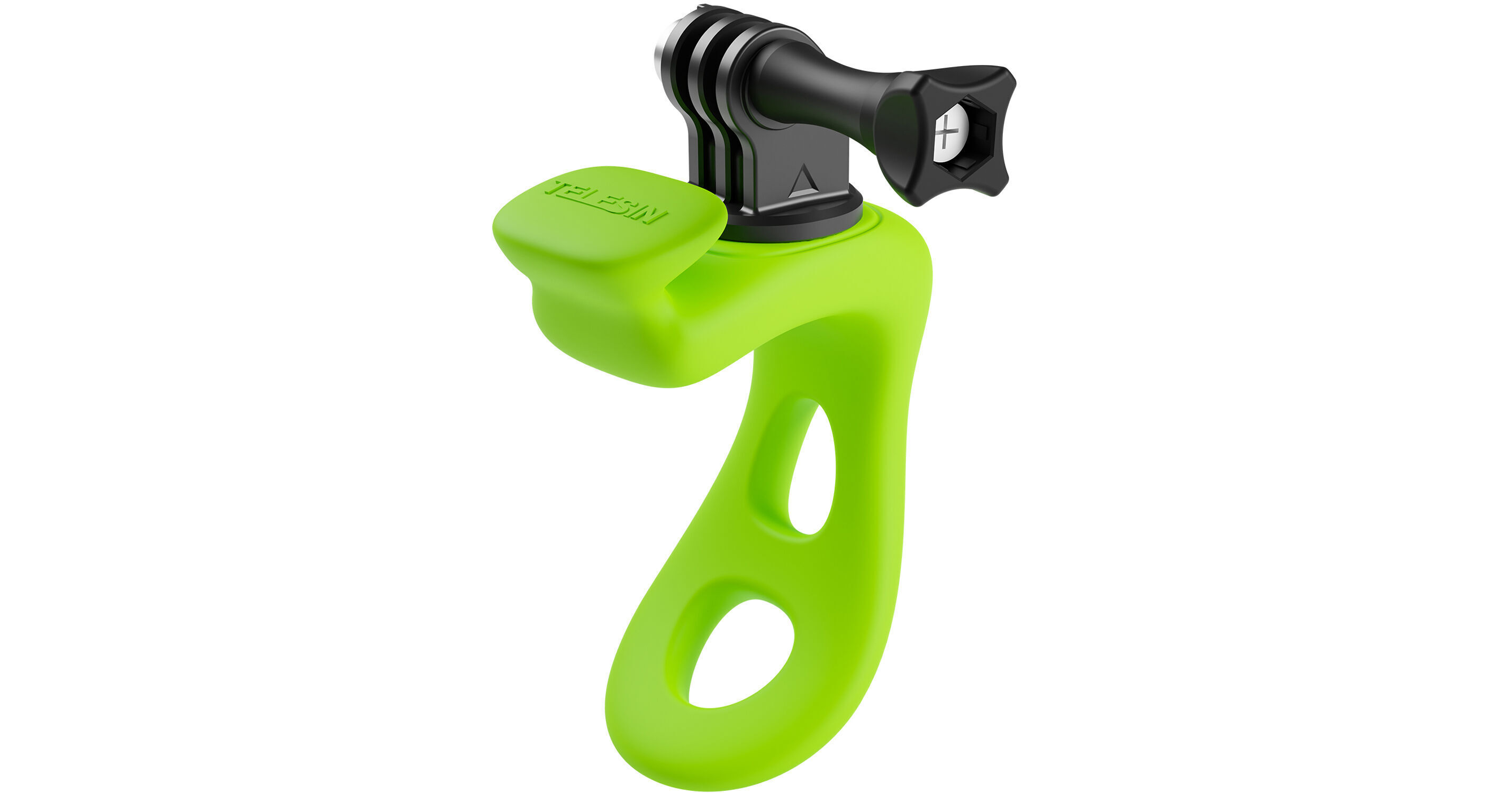 TELESIN Rubber Handlebar Mount for Action Cameras (Green)
