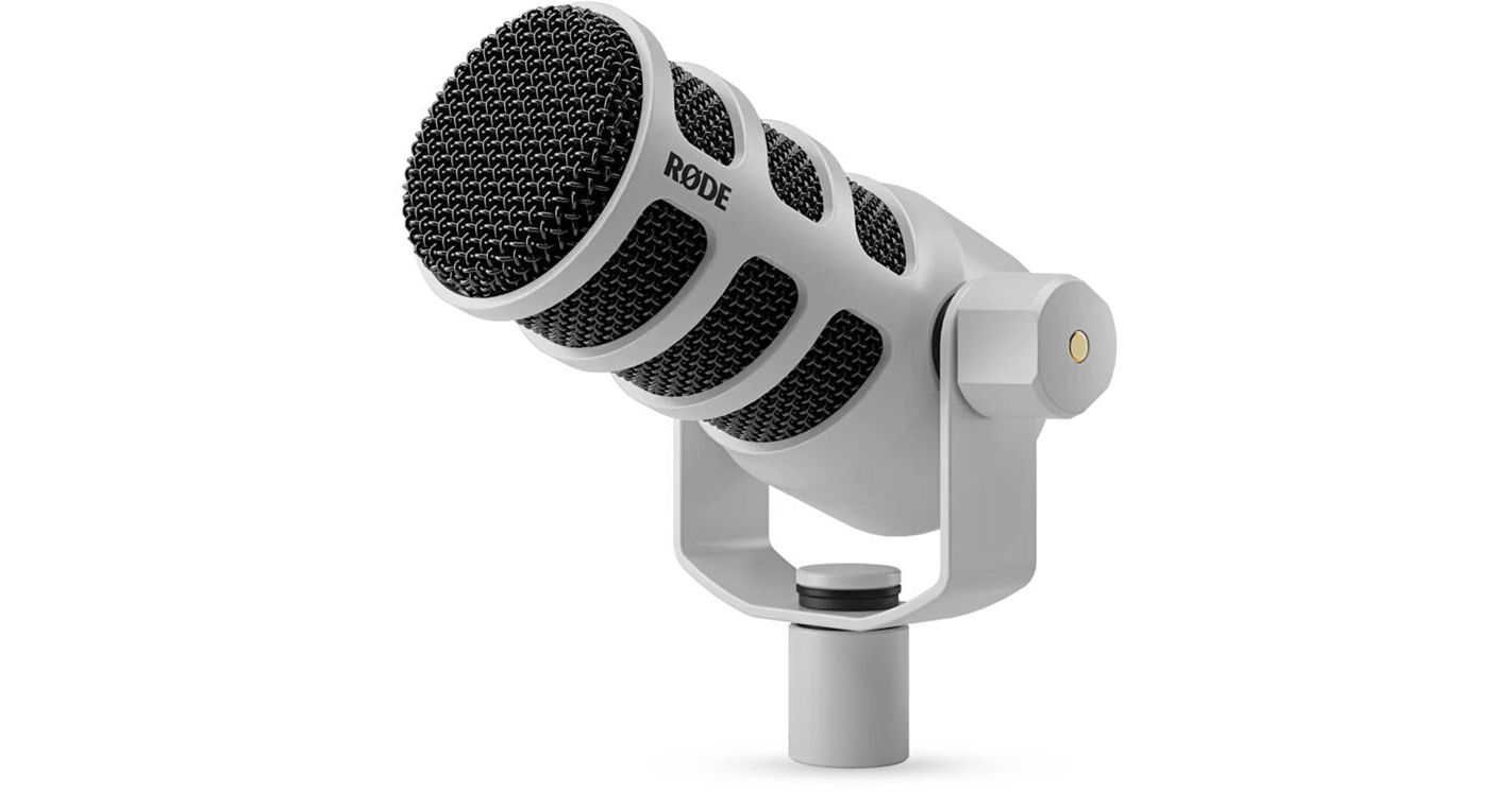 RODE PodMic Dynamic Podcasting Microphone (White) PODMIC-W B&H