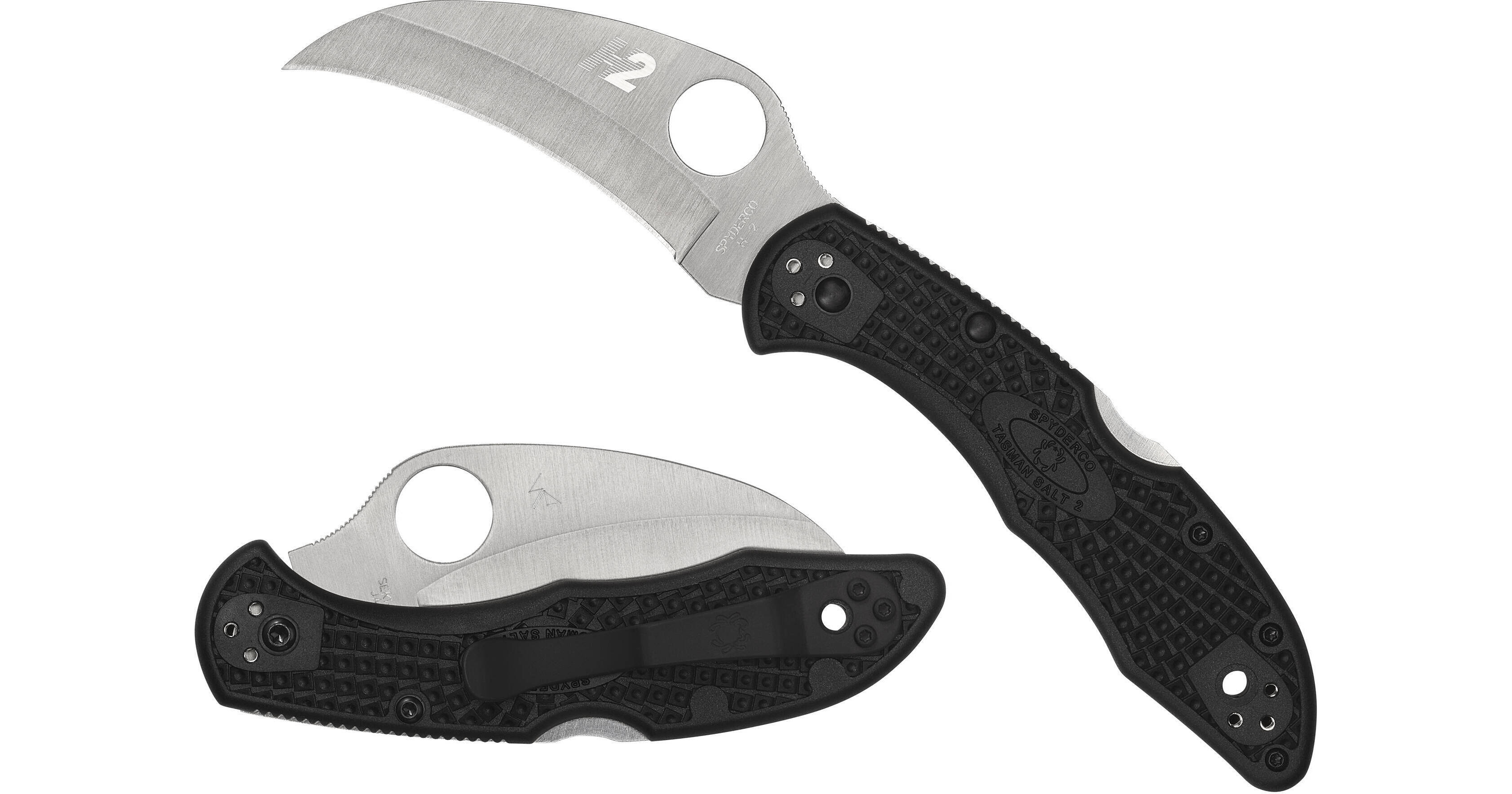 Spyderco Tasman Salt 2 Folding Knife C106PBK2 B&H Photo Video