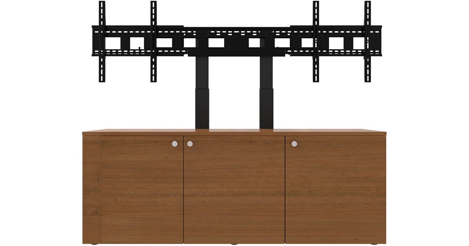 AVTEQ 3-Bay Credenza for Dual Displays (TAA Compliant) CRED3L-D