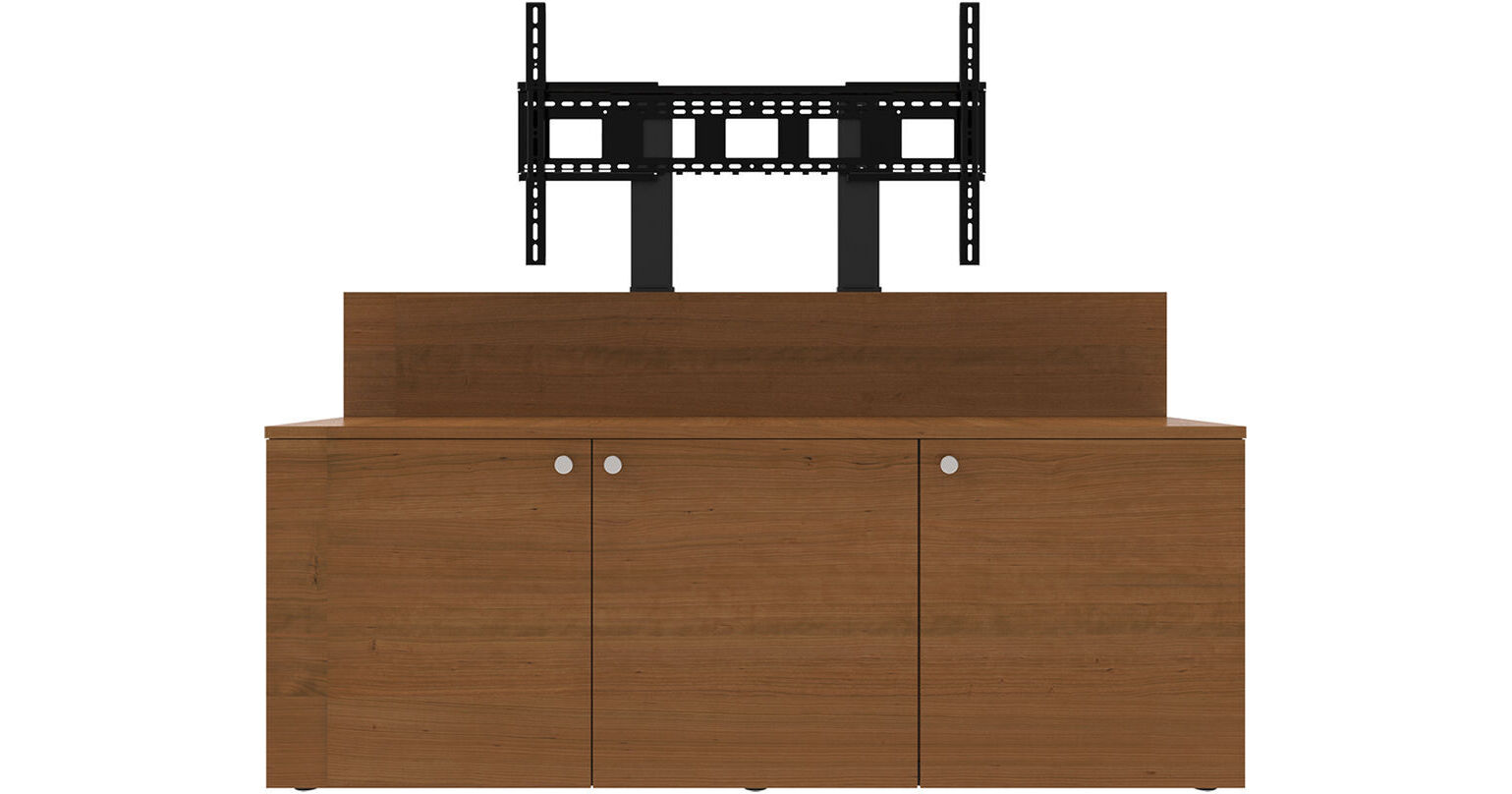 AVTEQ 3-Bay Credenza for Single Display (TAA Compliant) CRED3L-S