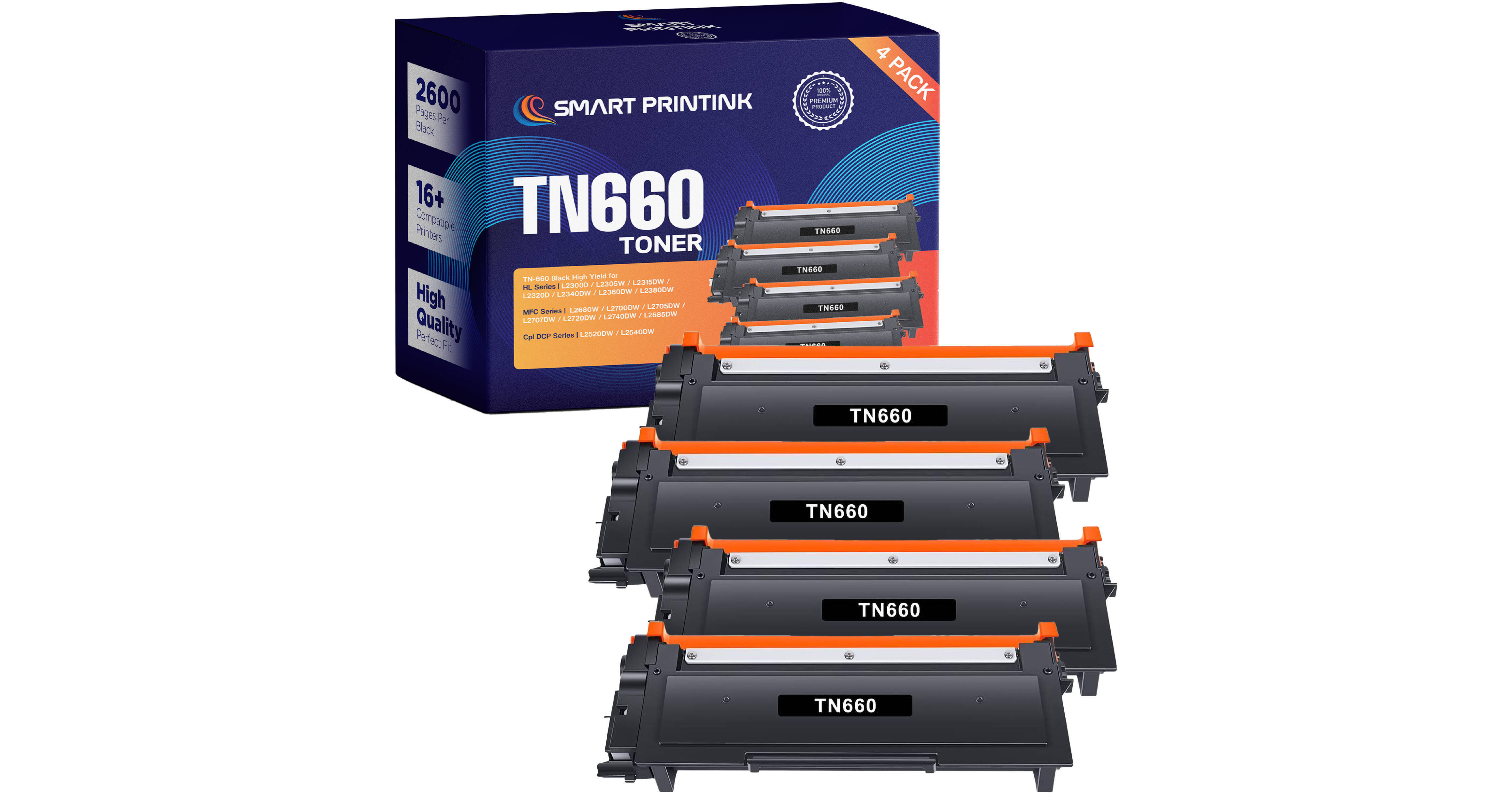 Smart Printink TN660 High Yield Black Toner SPTN6604PK B&H Photo