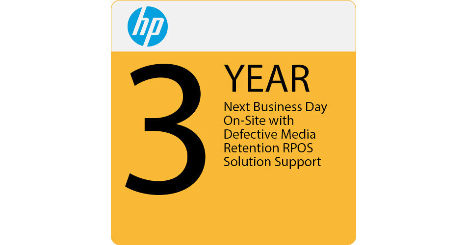 HP 3-Year Next Business Day On-Site Support Plan UM997E B&H