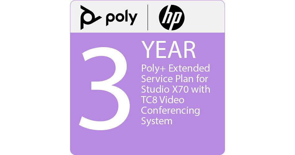 HP POLY 3-Year Poly+ Extended Service Plan for Studio P87300312