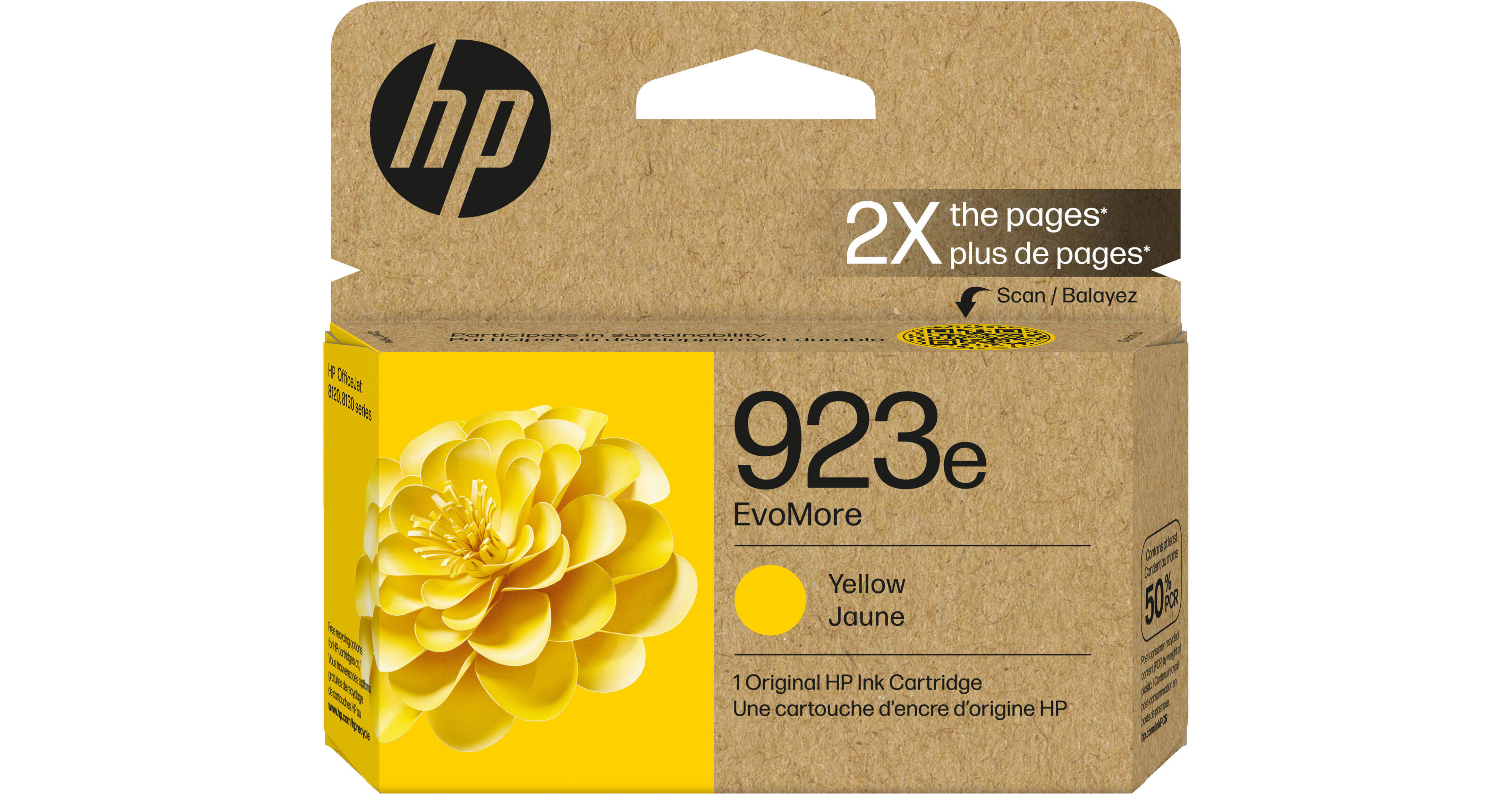 HP 923e EvoMore Yellow Officejet Pro Ink Cartridge 4K0T6LN B&H