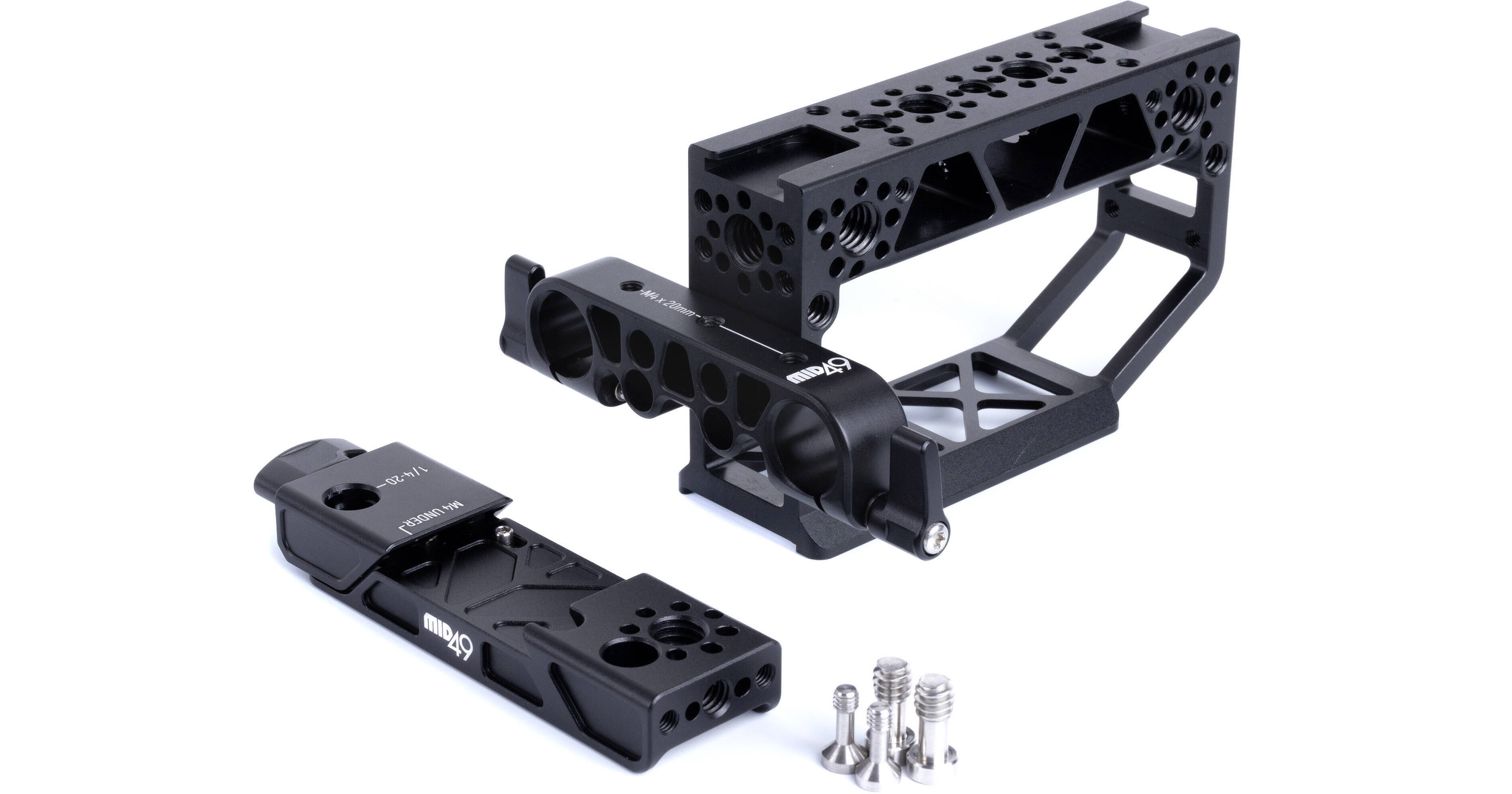 MID49 Arca-Type Top Handle Kit and 15mm Rod M49-ATMK-RED-KXV15