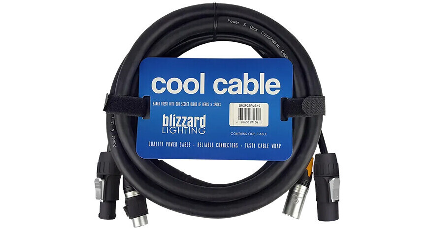 Blizzard Cool Cable powerCON TRUE1 & DMX 3-Pin Combo DMXPCT-15