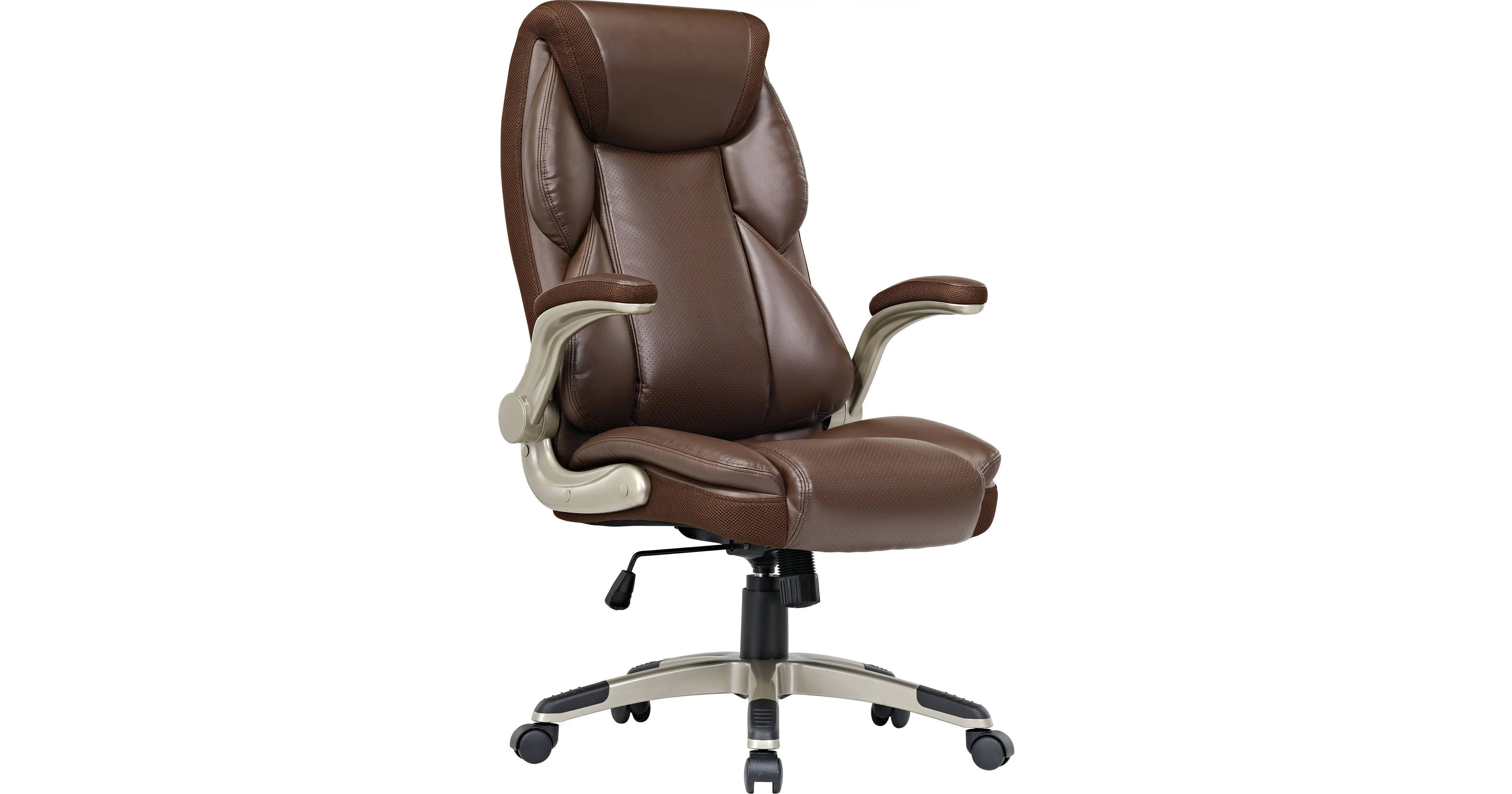 Eureka Galene, Faux Leather Office Chair (Brown) BHOC11BR B&H