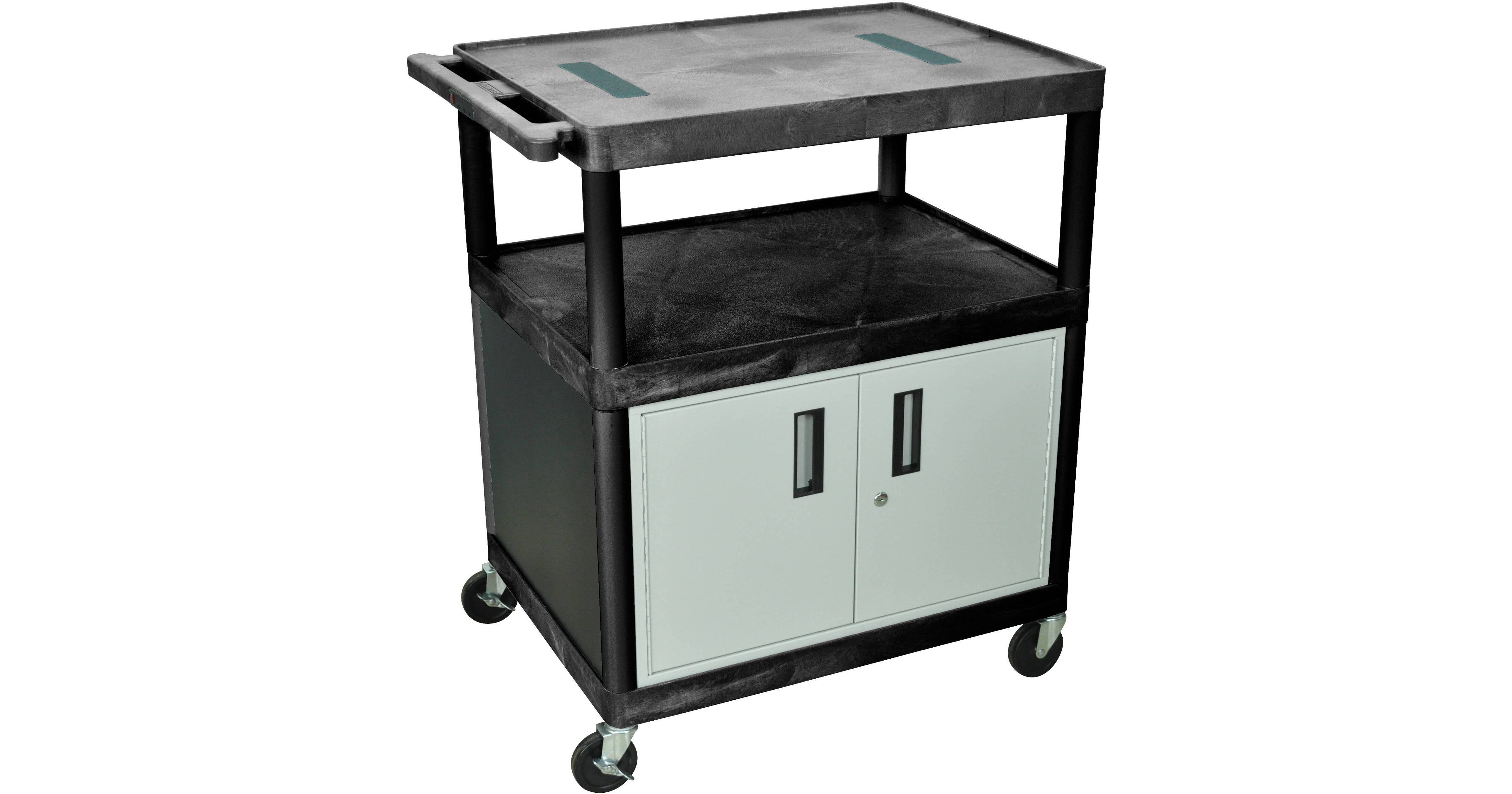 Luxor 40" ENDURA AV TABLE w/CABINET/ELECTRC (BLACK/GRY) LE40C-B