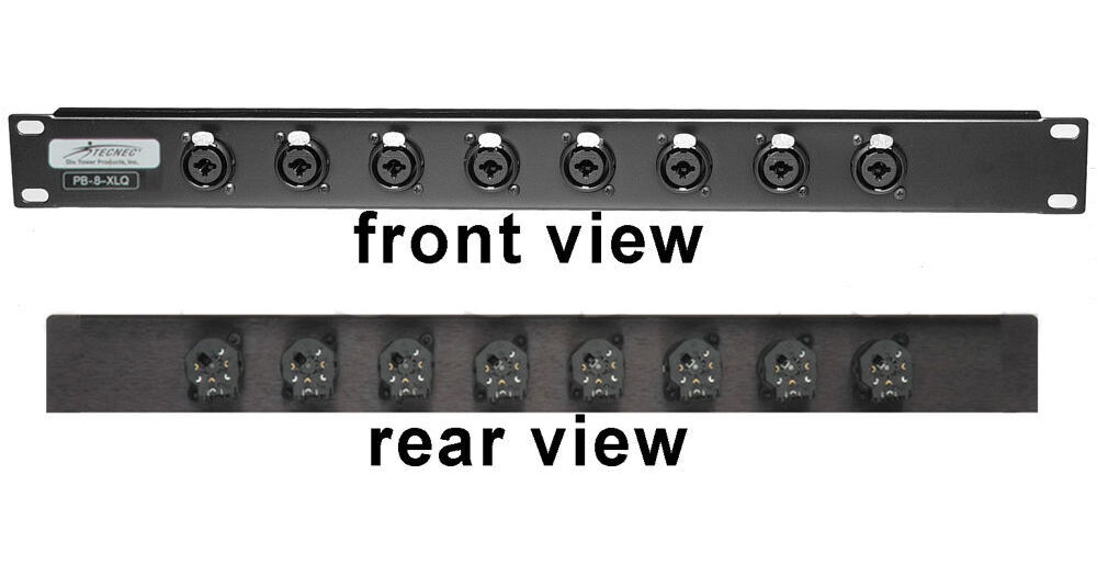 TecNec PB8-XLQ 8-Channel 1/4" & XLR Patch Bay PB8-XLQ B&H Photo