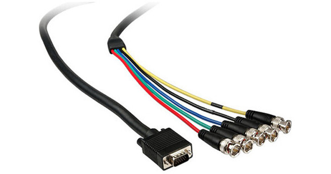 Comprehensive VGA 15-pin (HD15) Male to 5 BNC VGA15P-5BP-6HR B&H