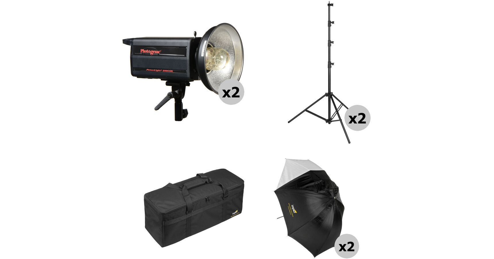 Photogenic Two 2500DR-UV Powerlight Kit (120V) B&H Photo Video