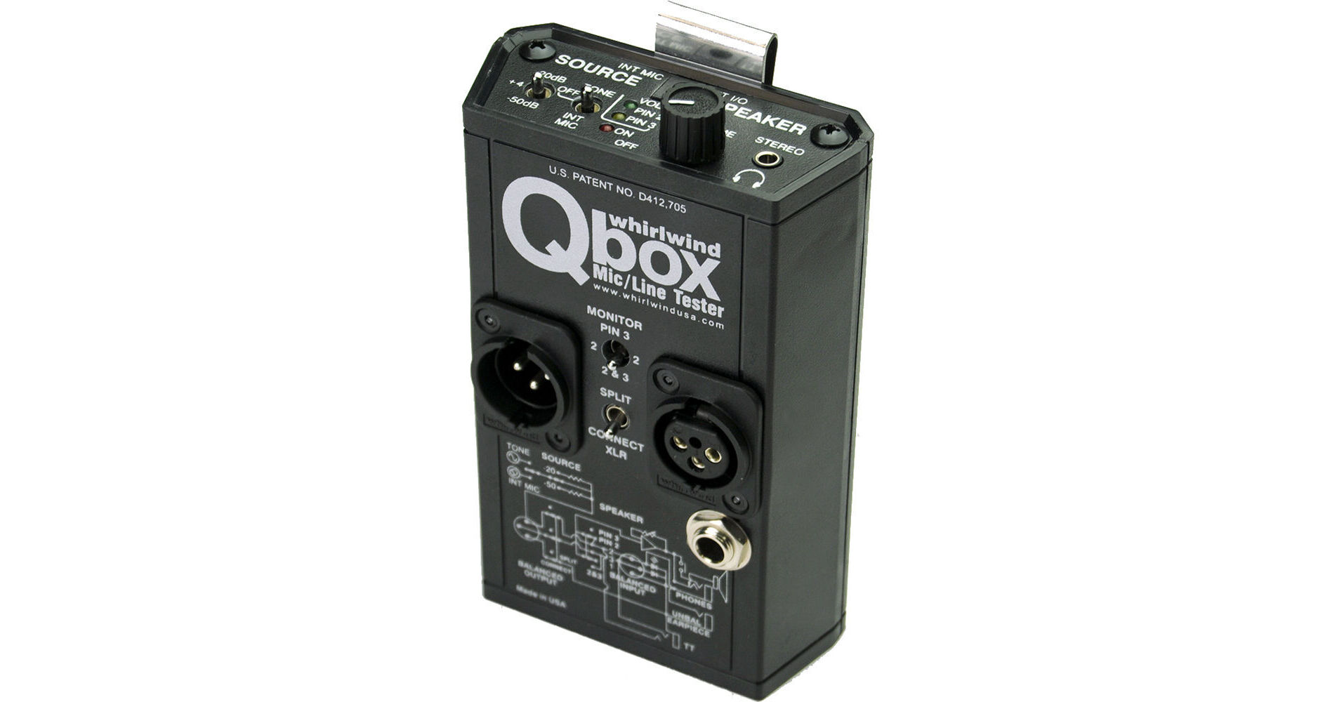 Whirlwind QBOX - Audio Line Tester/Test Tone Generator QBOX B&H