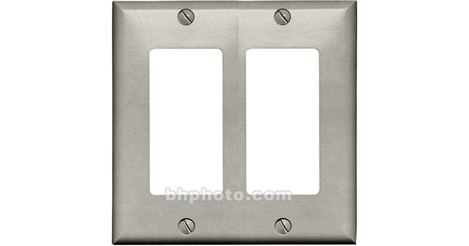 RDL CP-2G Double-Slot Cover Plate (Gray) CP-2G B&H Photo Video