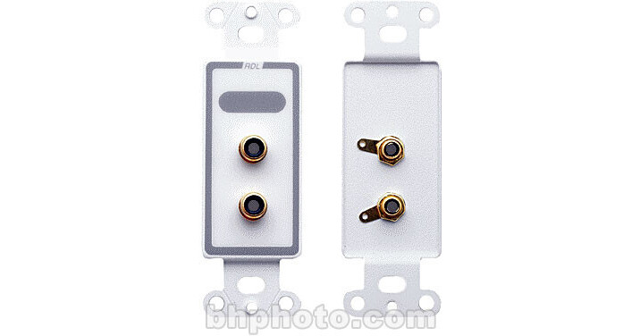 RDL D-PHN2 Dual Female Phono Jacks on D Plate (Solder Type)