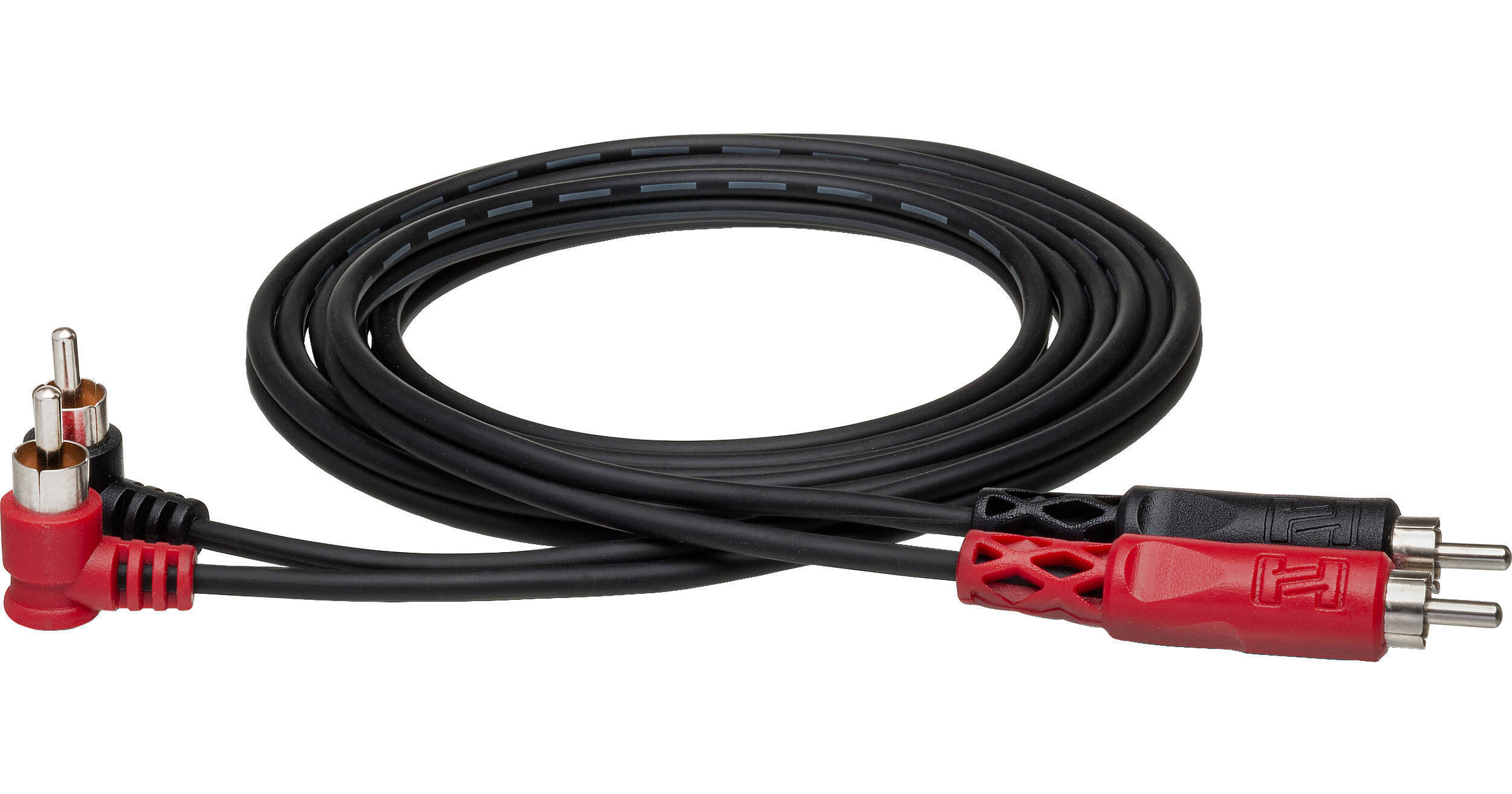 Hosa Technology 2 RCA Male to 2 RCA Angled Male Dual CRA-201R