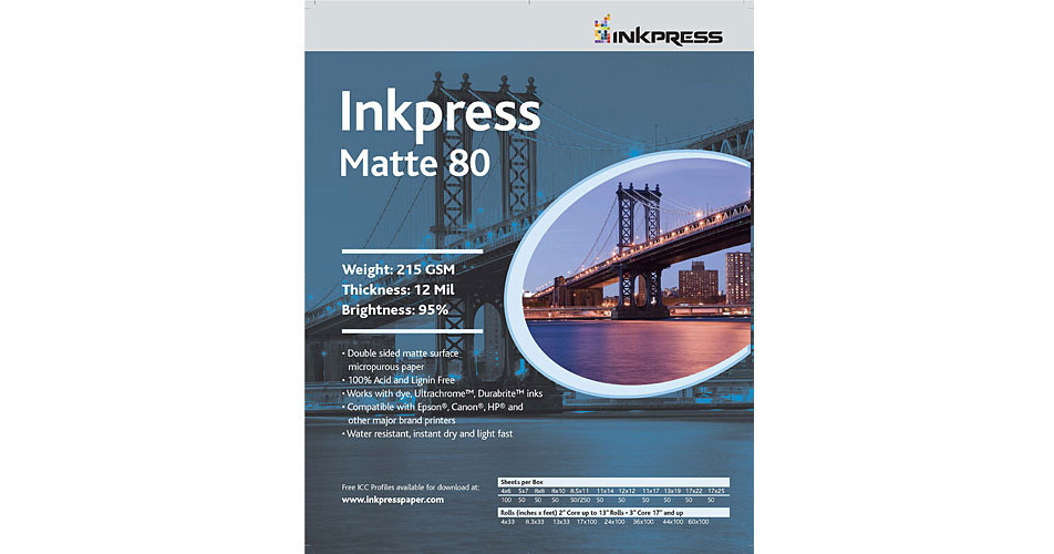Inkpress Media Duo Matte 80 Paper (11 x 17", 50 Sheets)