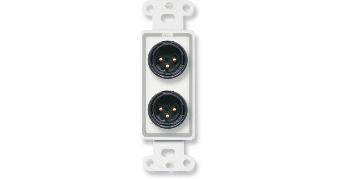 RDL D-XLR2M Decora Wall Plate with Dual XLR Male D-XLR2M B&H