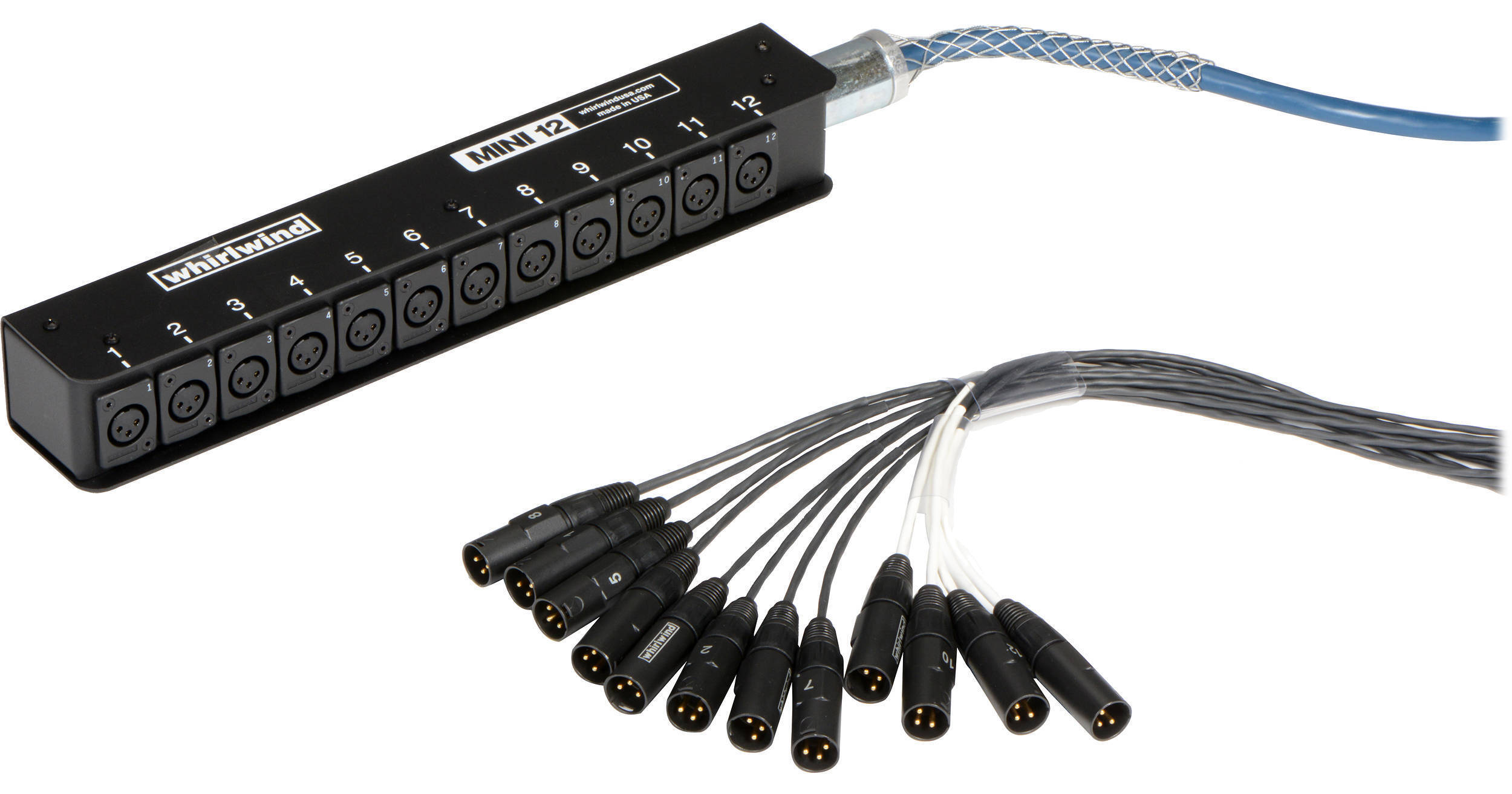 Whirlwind Medusa Mini 12-Channel Cable Snake (15')