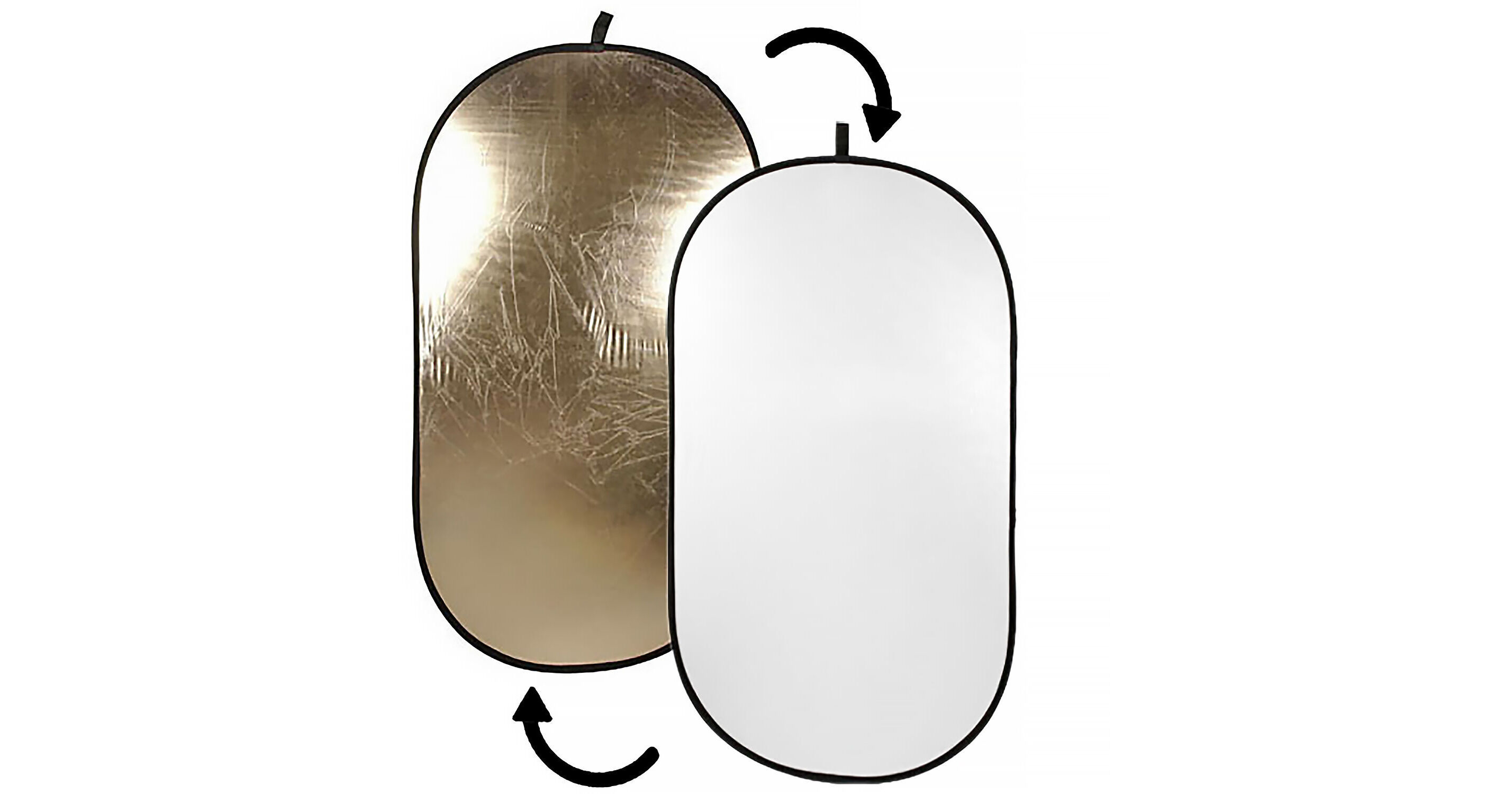 Impact Collapsible Oval Reflector Disc - Soft Gold/White R144174