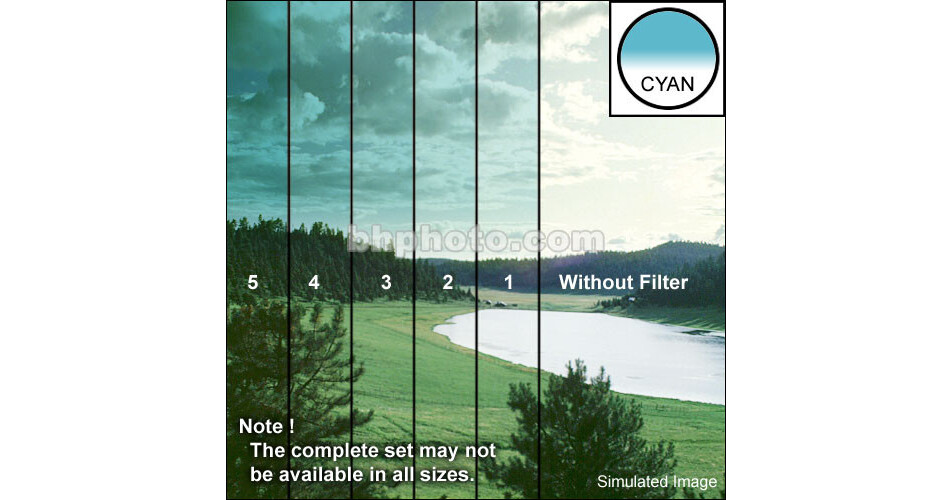 Tiffen 4 x 6" 1 Cyan Soft-Edge Graduated Filter 64CGCY1SV B&H
