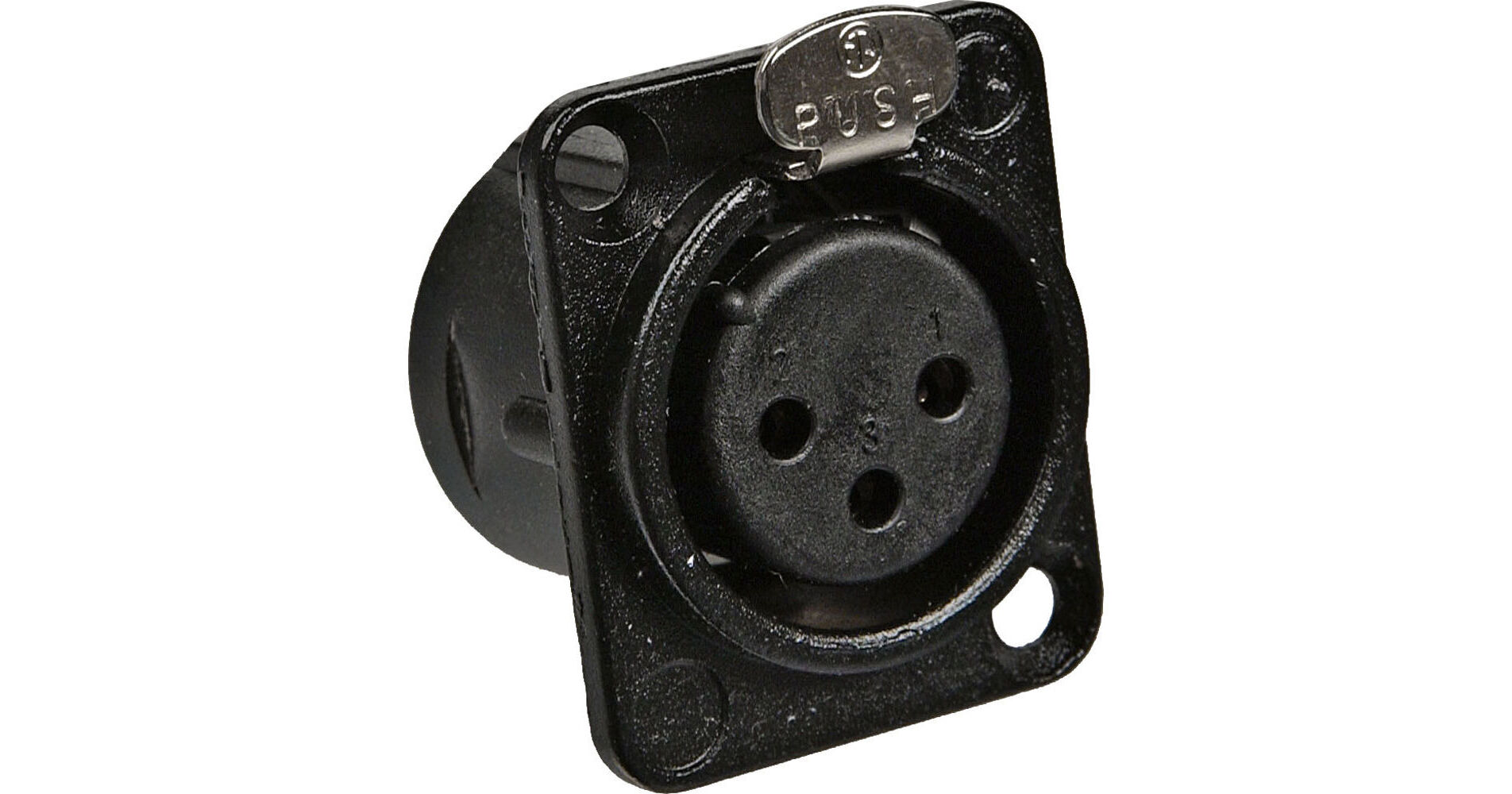 Neutrik NC3FDL1B 3-Pin Female XLR Connector- NC3FD-L-B-1 B&H