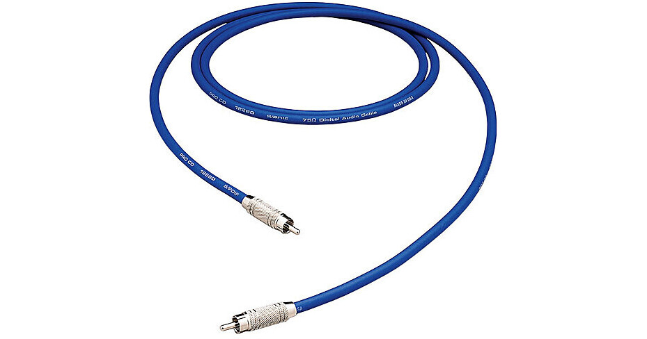 Pro Co Sound S/PDIF RCA Male to RCA Male Patch Cable - 3' SPD-3