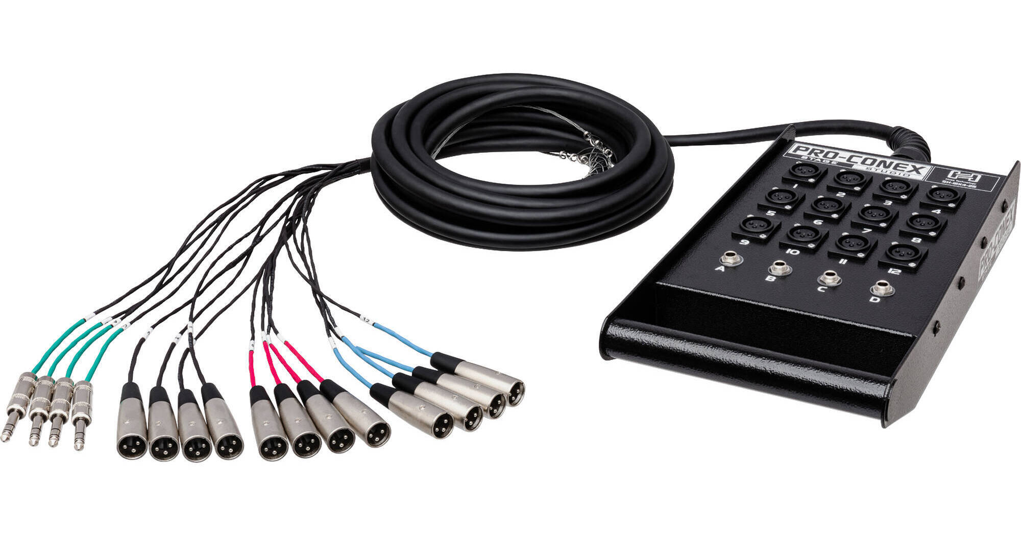 Hosa Technology SH12X425 SH Series Stage Box Snake SH-12X4-25