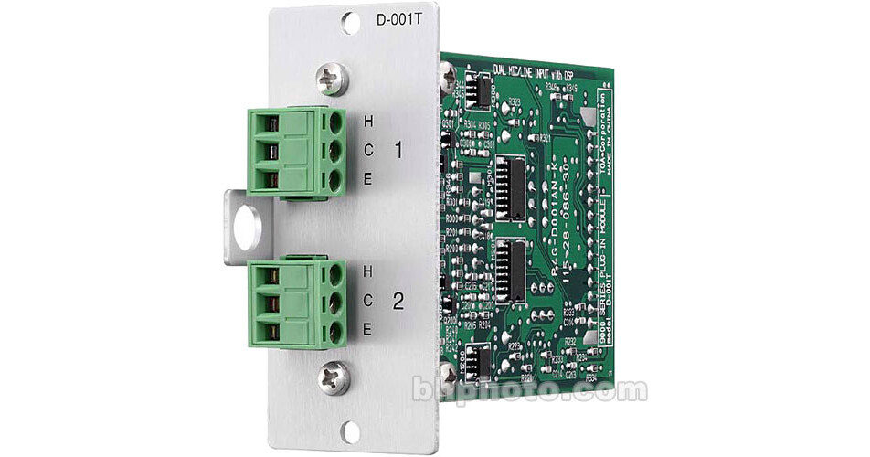 Toa Electronics D-001T - Dual Mic/Line Input Module D-001T B&H