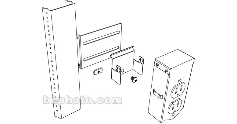 Middle Atlantic PB-5A Vertical Power Strip Brackets PB-5A B&H