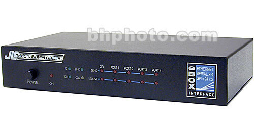 JLCooper eBOX - Quad Serial to Ethernet Interface EBOX B&H Photo