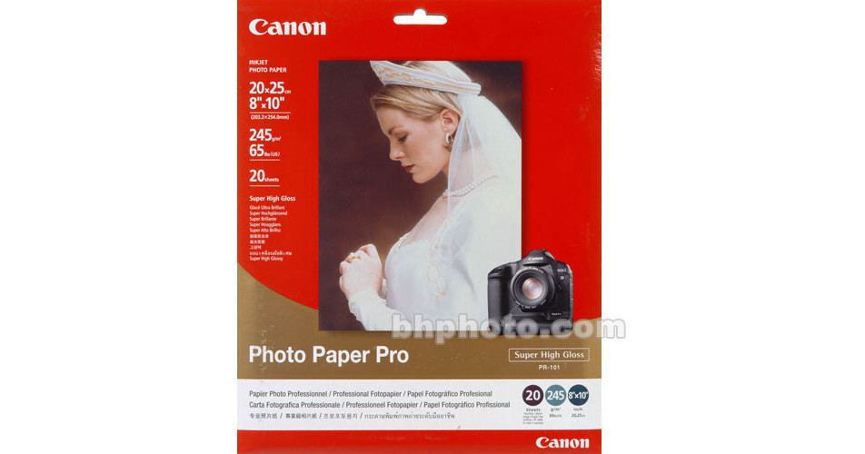 Canon Photo Paper Pro High Gloss 8x10 20 Sheets 1029A059 canon-photo-paper-pro-high-gloss-8x10-20-sheets-1029a059