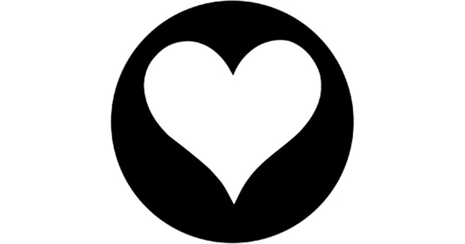 Rosco Steel Gobo #77943 - Heart - Size M 250779430660 B&H Photo