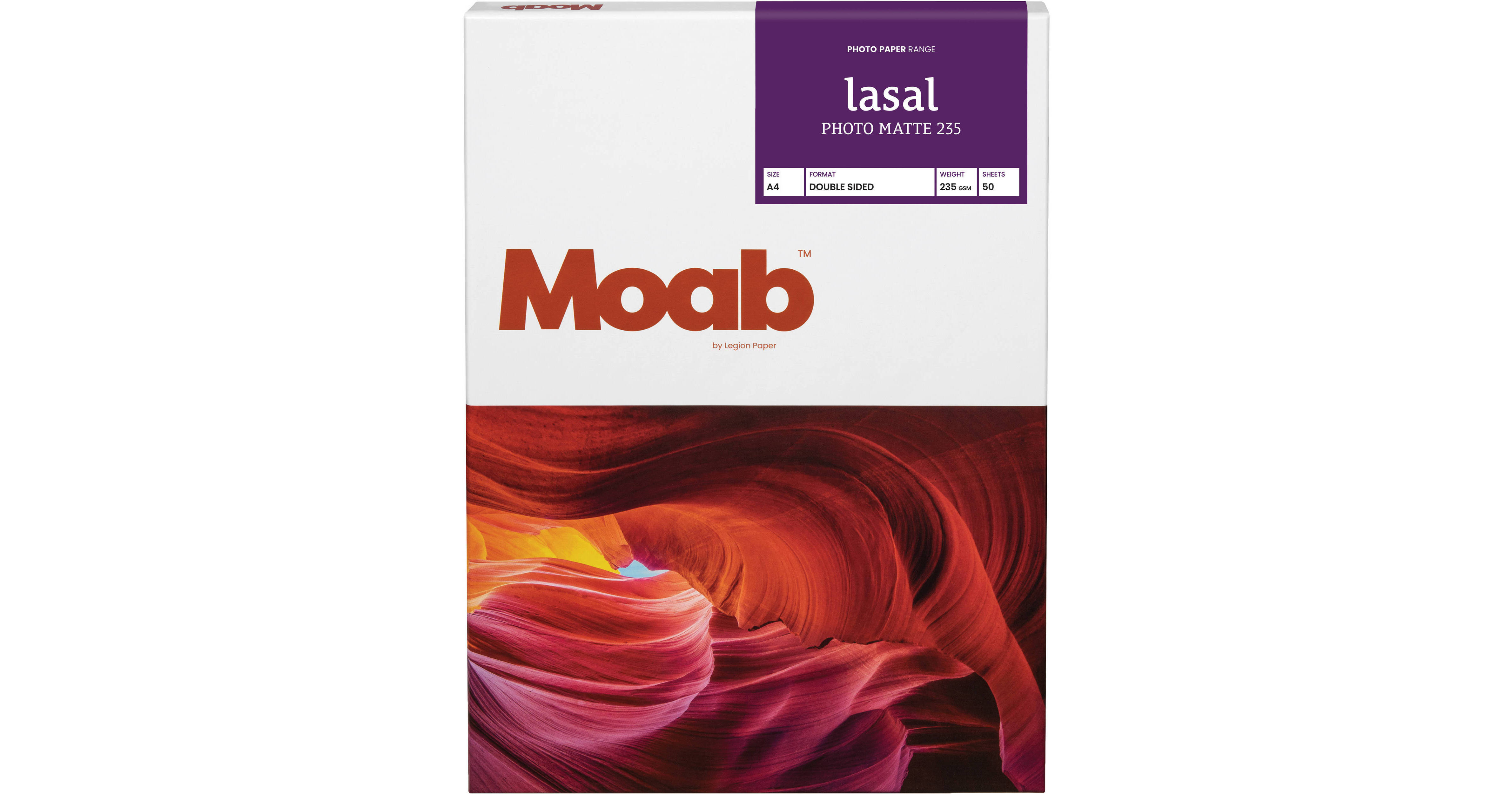 Moab Lasal Photo Matte 235 (A4, 50 Sheets) F01-LSM235A450 B&H