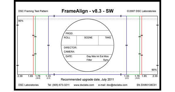 DSC Labs FrameAlign Standard CamAlign Chart FAST B&H Photo Video