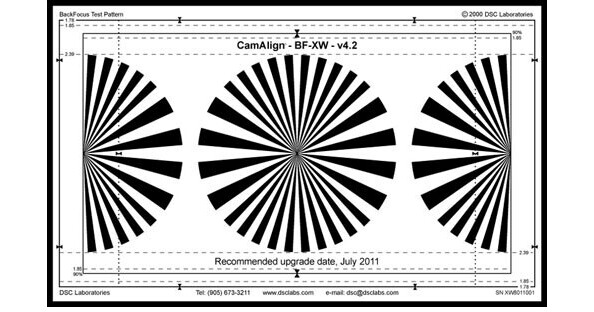 DSC Labs Backfocus Maxi Focus Pattern Chart BFM B&H Photo Video