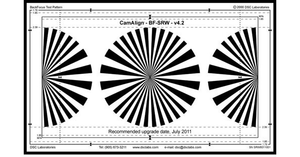 DSC Labs Backfocus Senior Focus Pattern Chart BFS B&H Photo Video