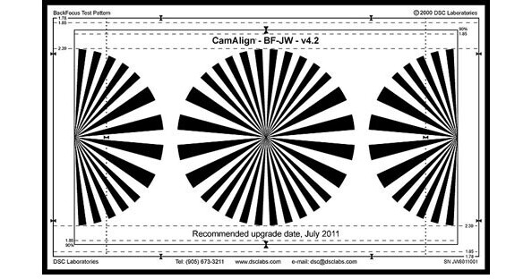 DSC Labs Backfocus Junior Focus Pattern Chart BFJ B&H Photo Video