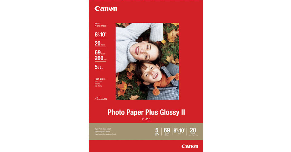 Canon Photo Paper Plus Glossy II 8 X 10 2311B025 B H Photo canon-photo-paper-plus-glossy-ii-8-x-10-2311b025-b-h-photo