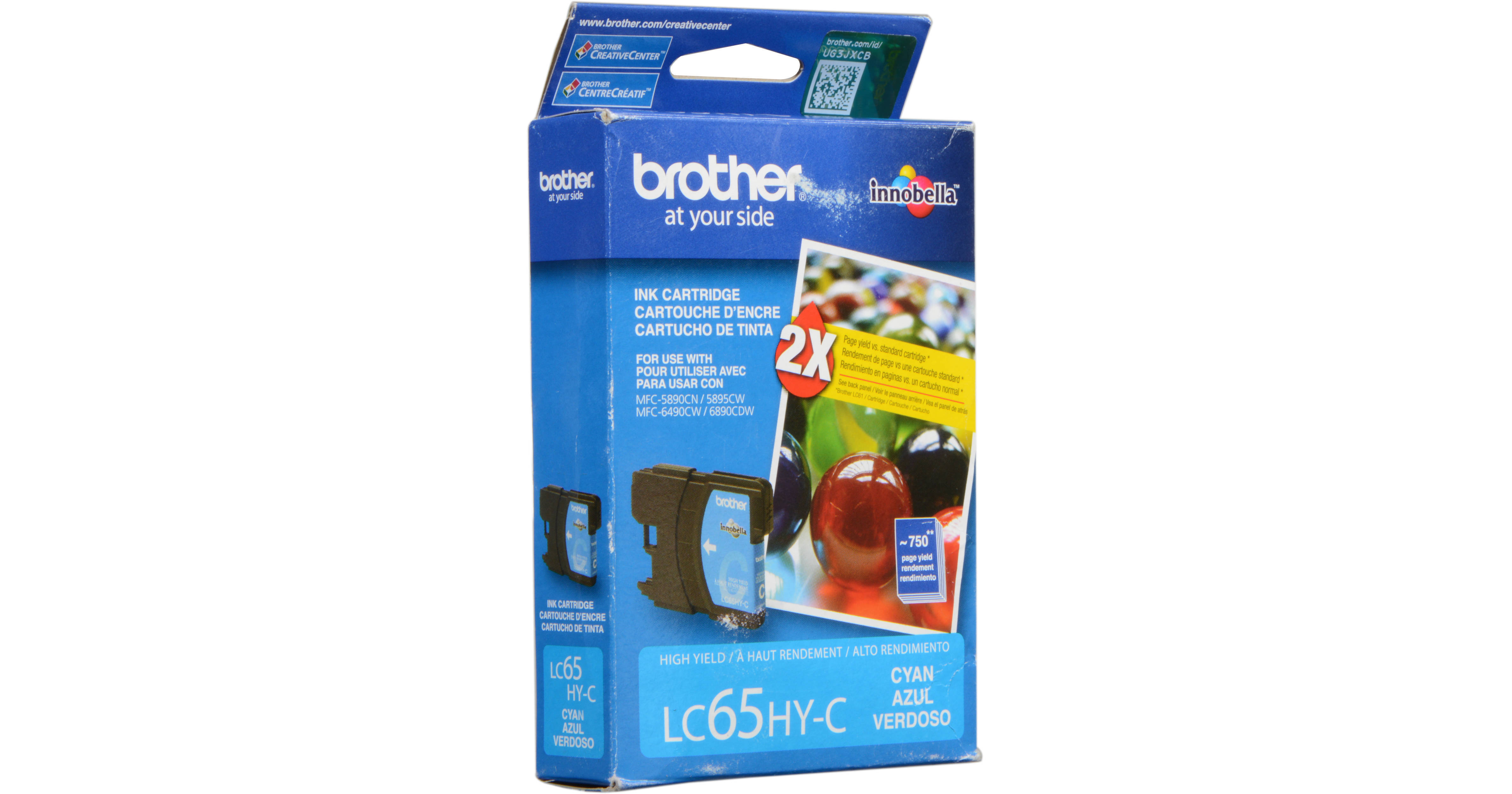 Brother LC65HYC Innobella High-Yield Cyan Ink Cartridge LC65HYC