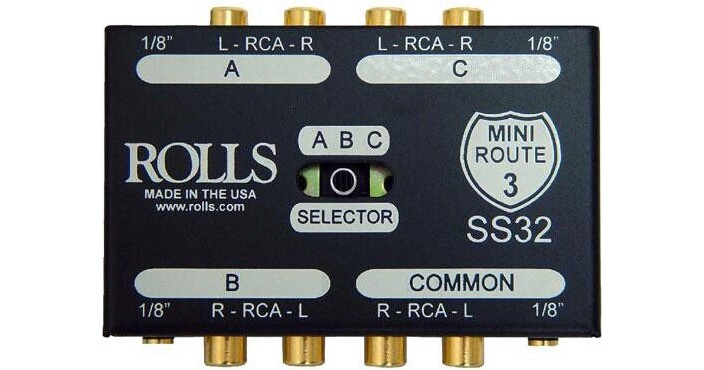 Rolls SS32 Mini Route 3 Stereo/Mono Signal Switching Device SS32