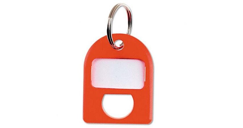 Carl Replacement Security Cabinet Key Tags, (Red) 8/PK CUI80058