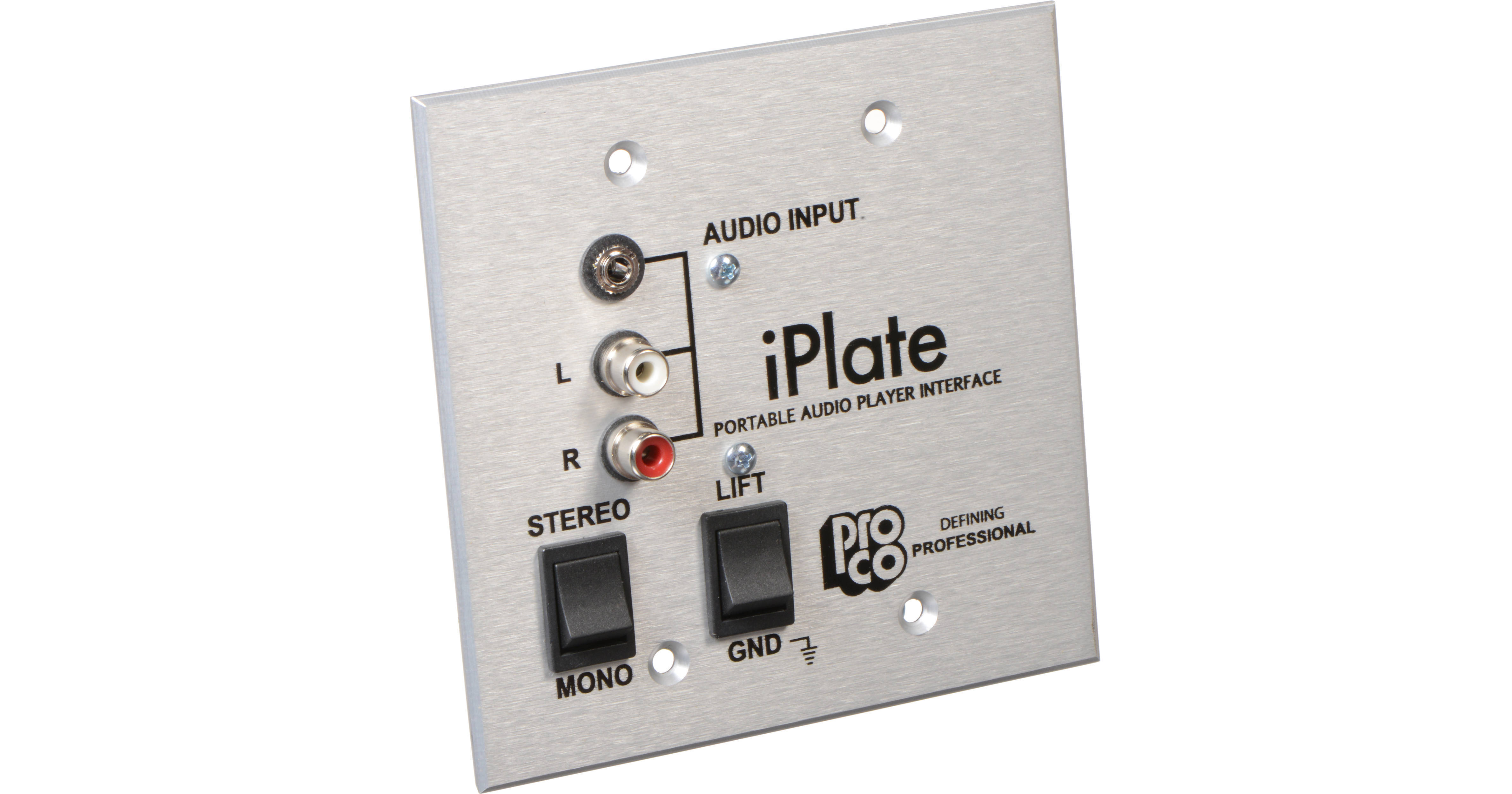 Pro Co Sound iPlate - Portable Audio Player Wall Plate IPLATE