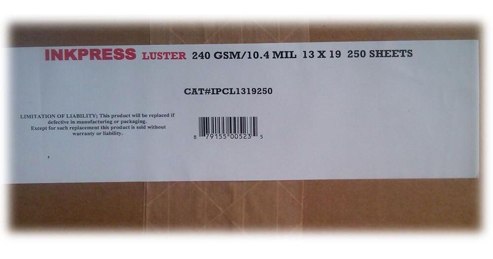 Inkpress Media Luster RC Inkjet Photo-Grade Paper 10 IPCL1319250