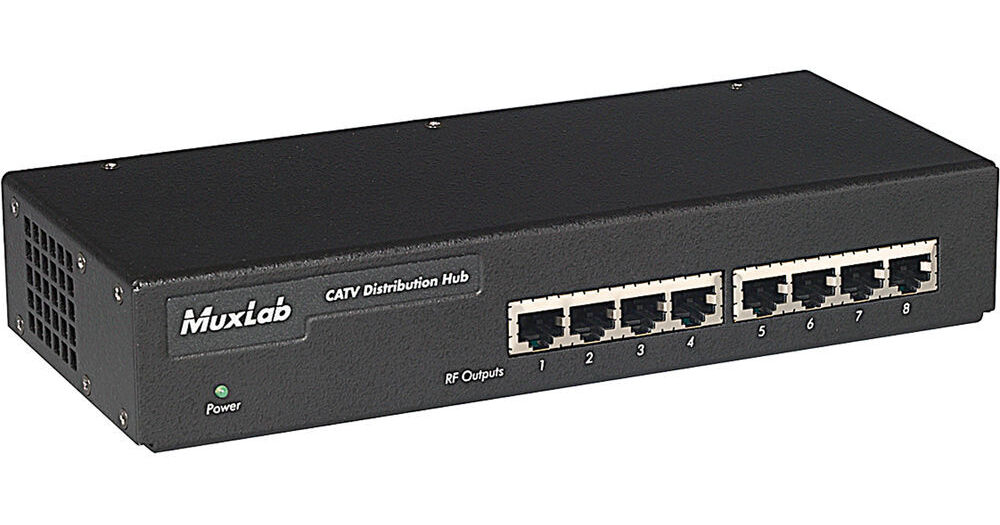 MuxLab 500300 CATV Distribution Hub (8 Ports) 500300 B&H Photo