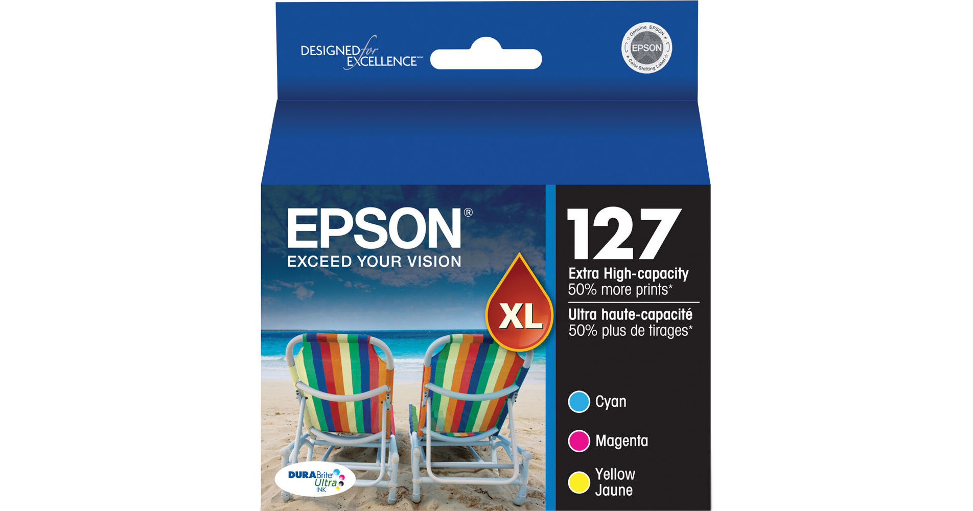 Epson 127 Extra High Capacity C/M/Y DURABrite Ultra Ink